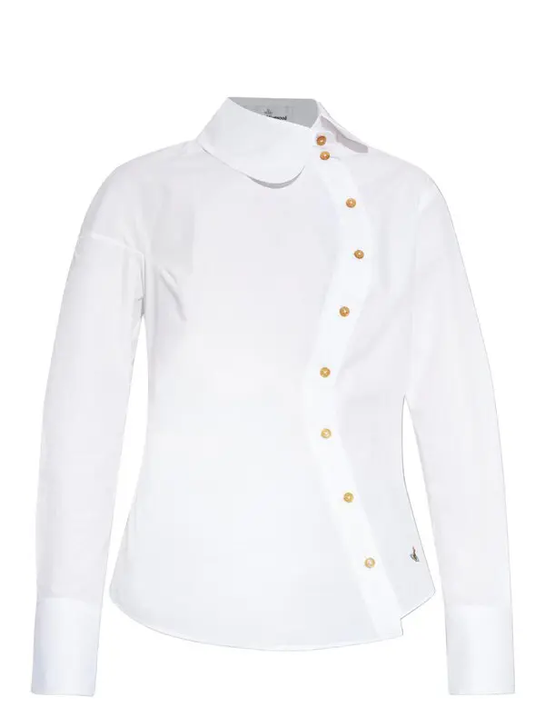 VIVIENNE WESTWOOD Asymmetric Fastening Shirt - White
