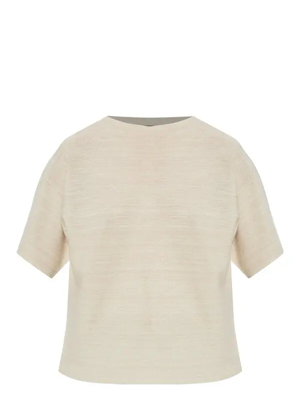 Fabiana Filippi Lurex Thread Sweater - Cream