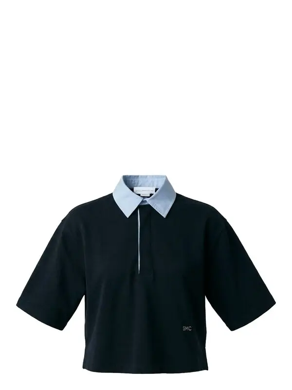 Stella McCartney Polo With Logo - Navy Blue