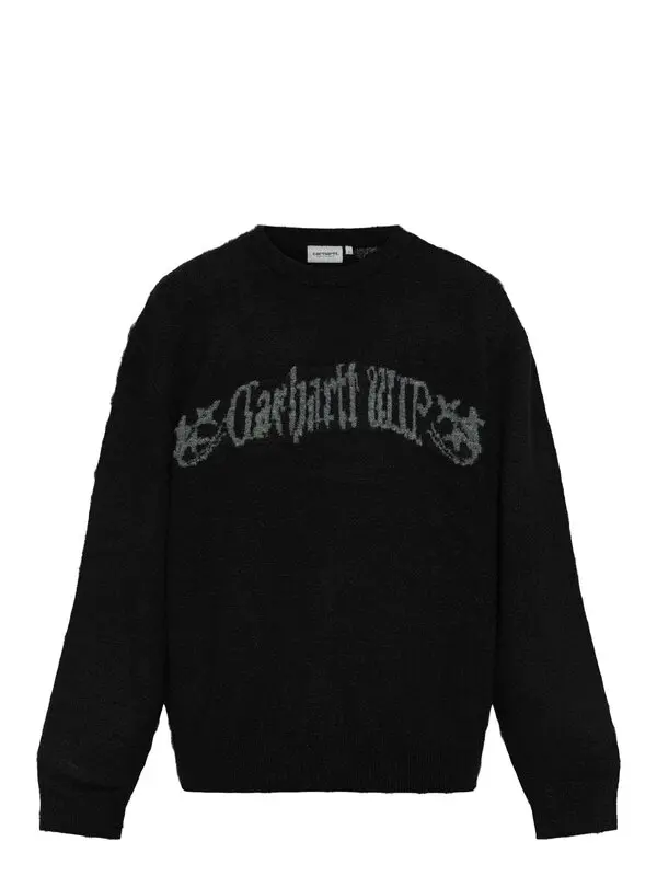 Carhartt Work In Progress Logo Knit Sweater - Black