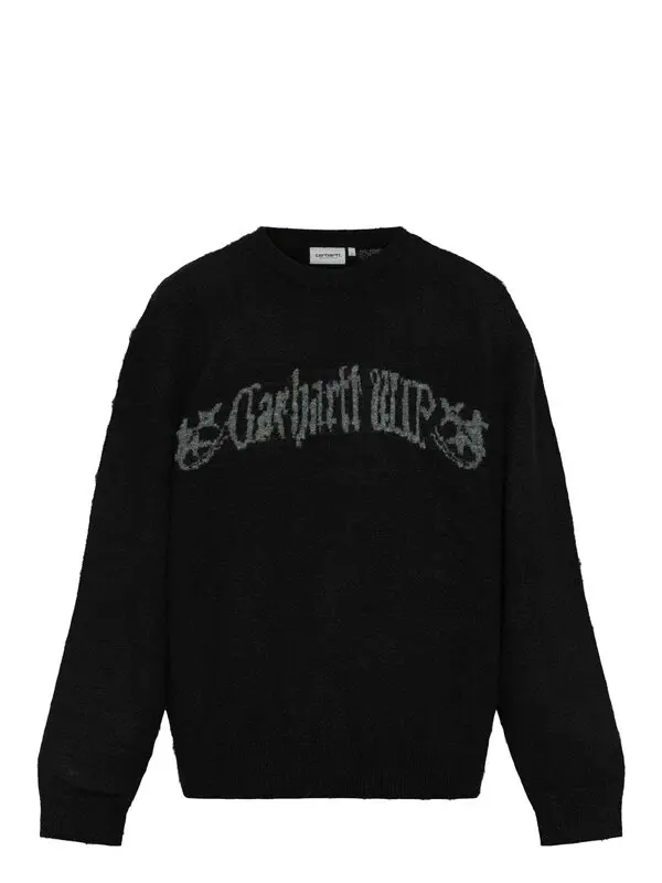Carhartt Work In Progress Logo Knit Sweater - Black