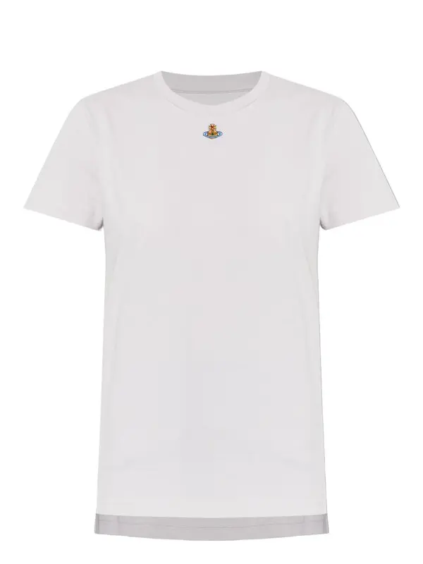 VIVIENNE WESTWOOD T-shirt With Logo Patch - Purple