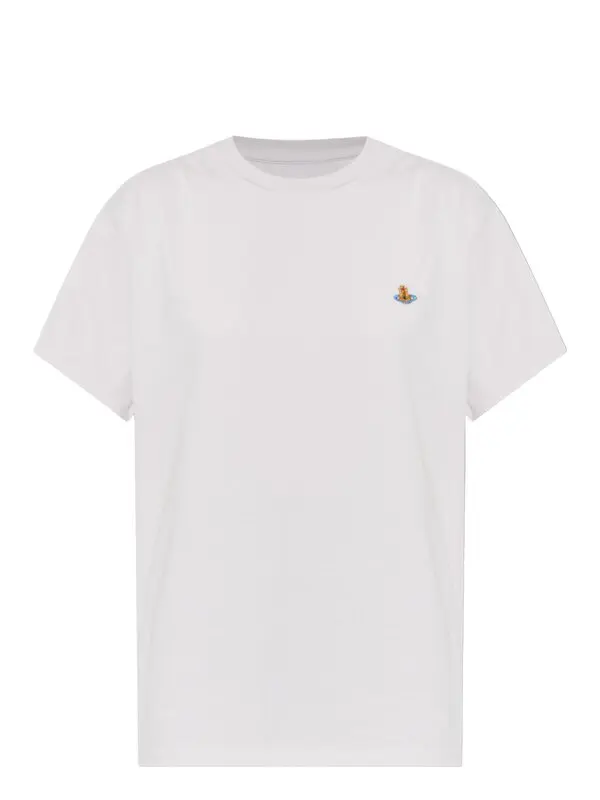VIVIENNE WESTWOOD T-shirt With Logo Patch - Purple