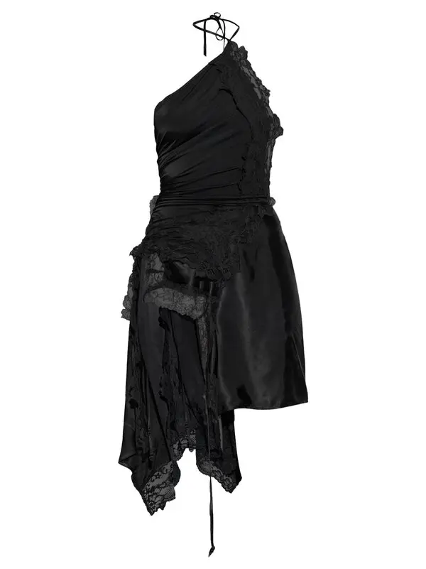 Vetements Dress With Decorative Neckline - Black