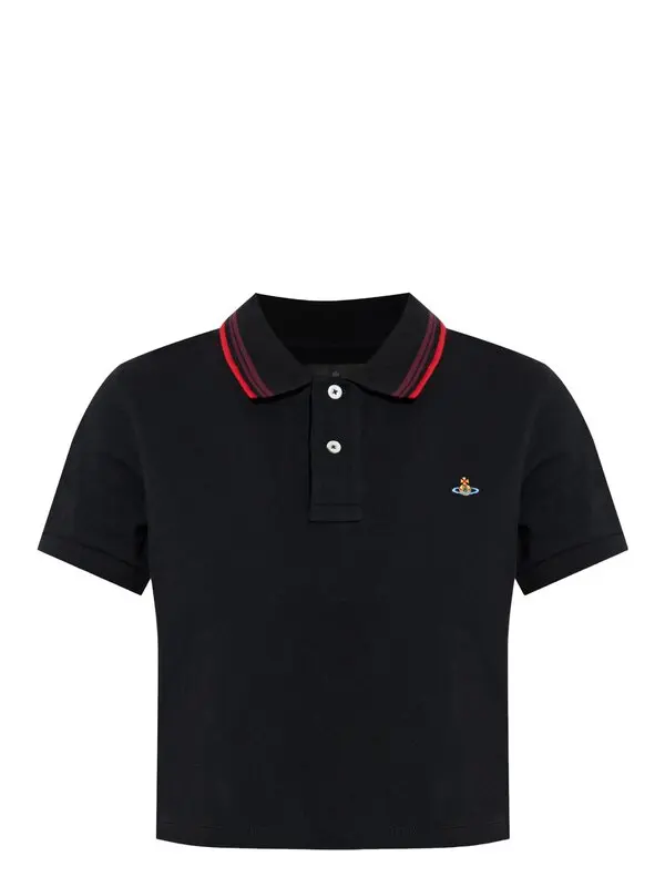 VIVIENNE WESTWOOD Polo With Logo Patch - Black