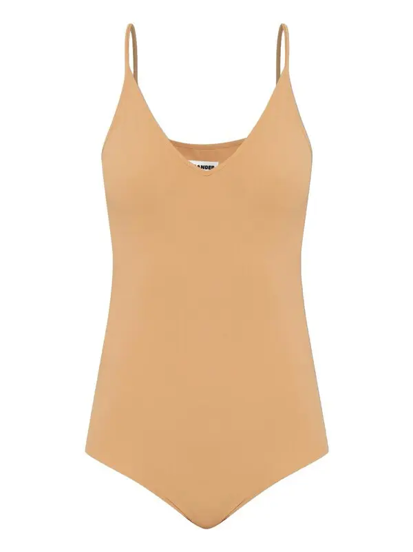 JIL SANDER V-neck Camisole Bodysuit - Beige