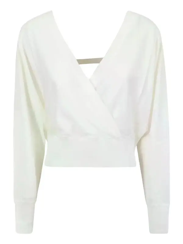 Fabiana Filippi Crossover-neck Wrap Top - White