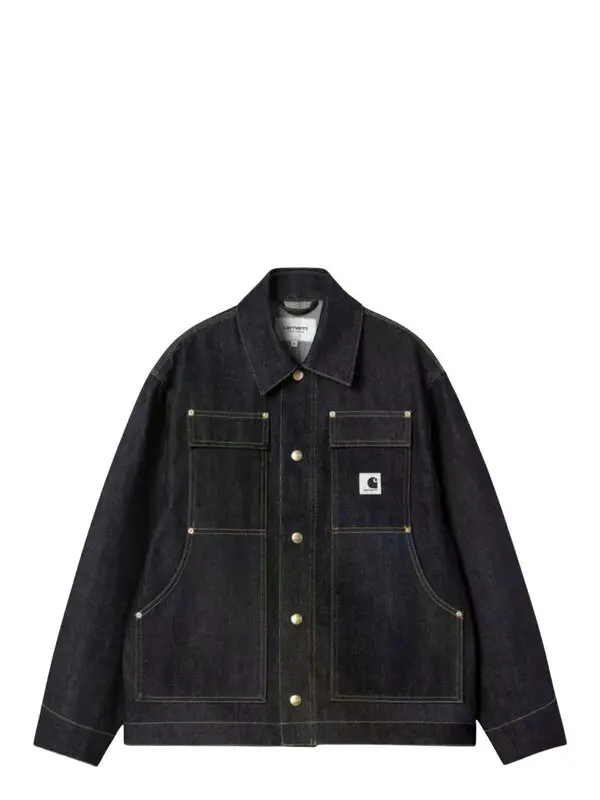 Carhartt Work In Progress Logo-patch Denim Jacket - Blue