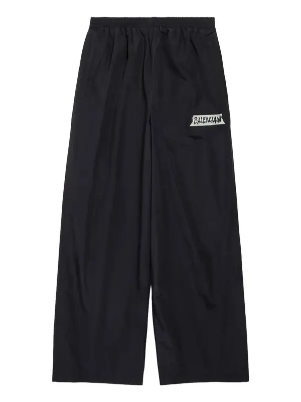 Balenciaga Masking Tape Track Pants - Black