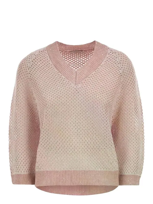 Peserico V-neck Sweater - Pink