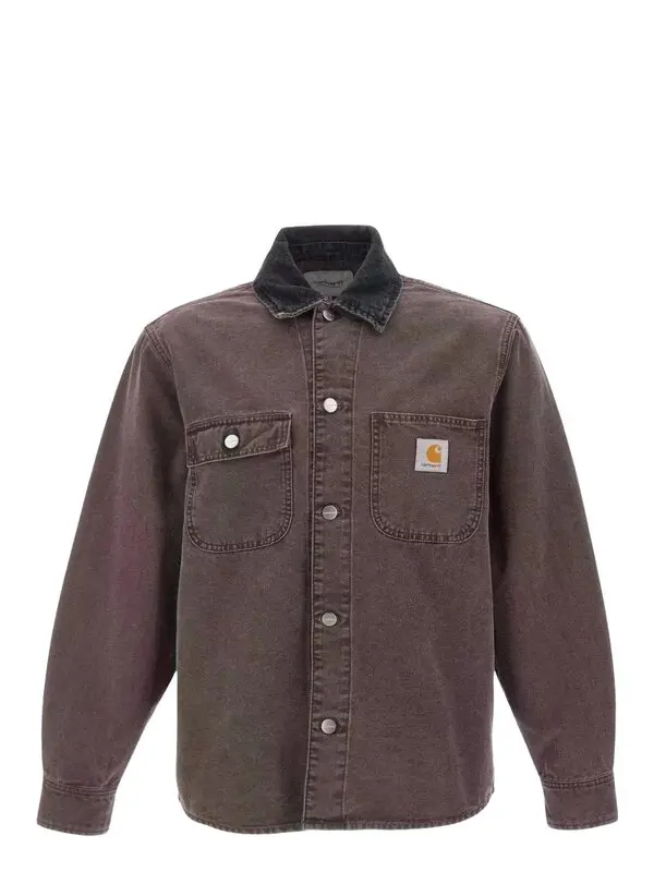 Carhartt Work In Progress Mitch Corduroy Collar Patch Shirt - Brown