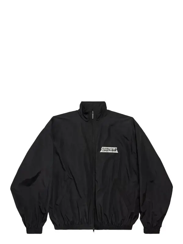 Balenciaga Zip Up Coat - Black