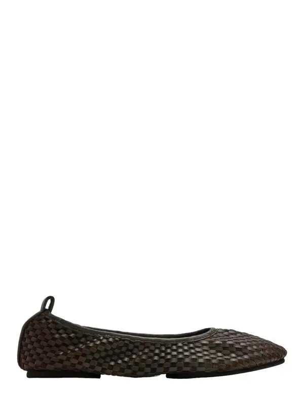 ST. AGNI Lattice-weave Ballet Flats - Brown