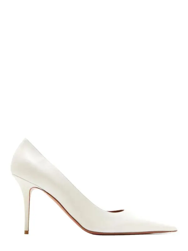 Amina Muaddi Barbara Pointed Pumps - White