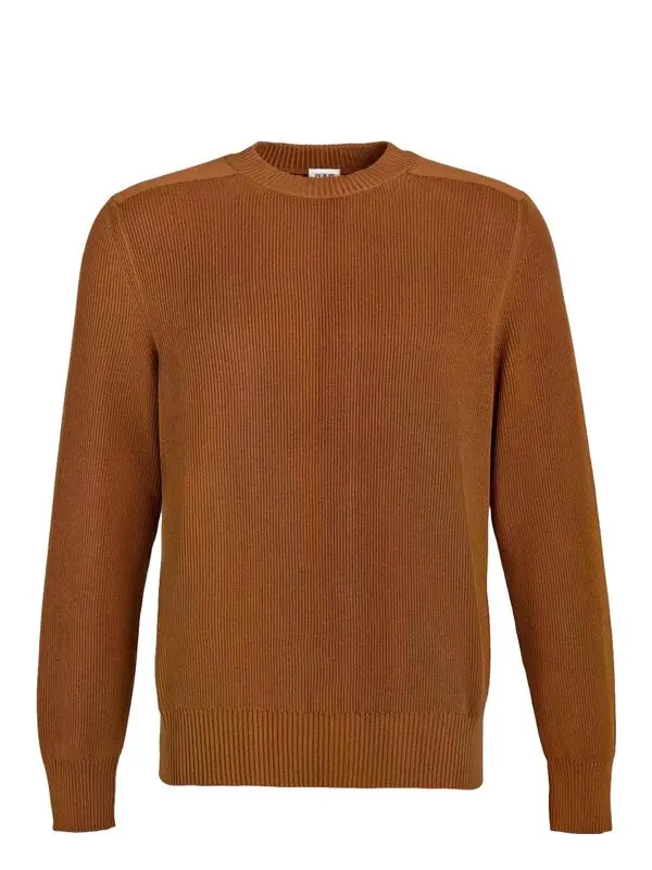 TOD'S Ribbed Crew-neck Sweater - Brown