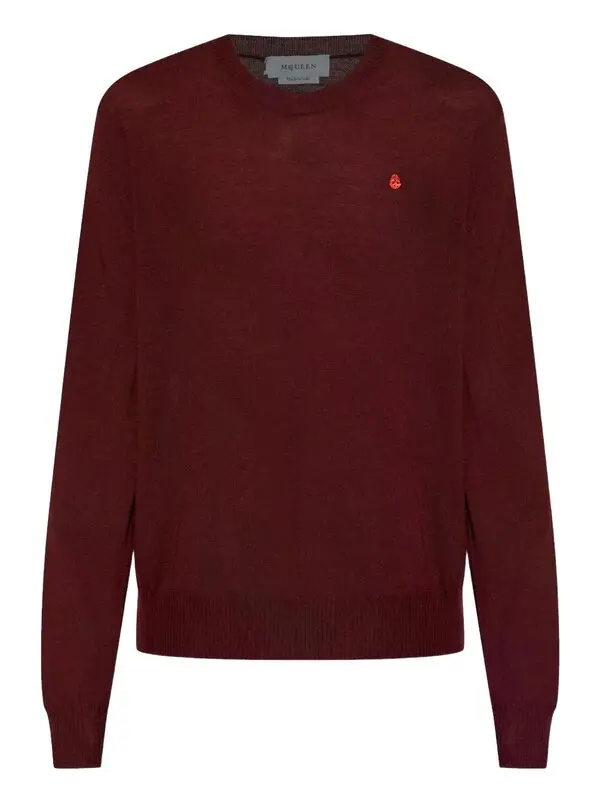Alexander McQueen Logo-embroidered Sweater - Red