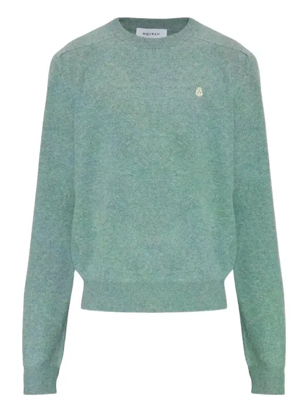 Alexander McQueen Crew-neck Wool Sweater - Blue