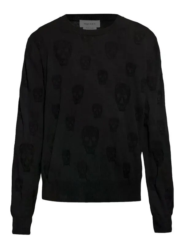 Alexander McQueen Skull-pattern Sweater - Black