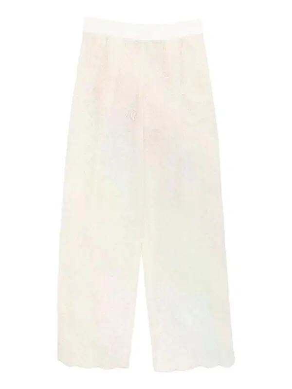 Ermanno Scervino Wide-leg Textured Trousers - Neutrals