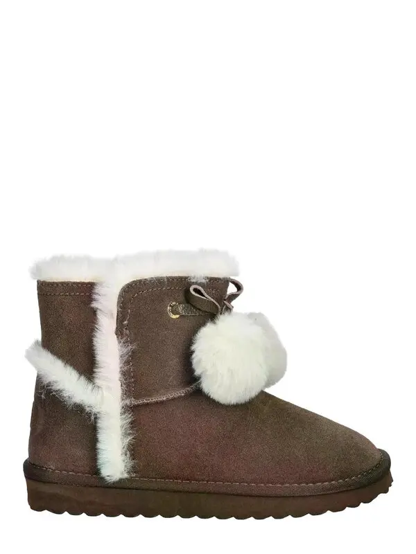 Liu Jo Faux-fur Pompom Boots - Brown