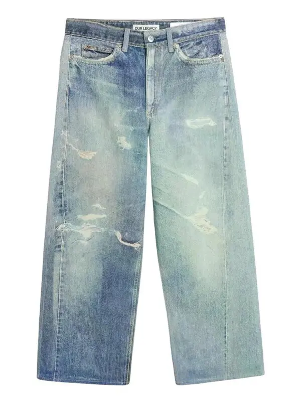 Our Legacy Full Cut Distressed Jeans - Blue