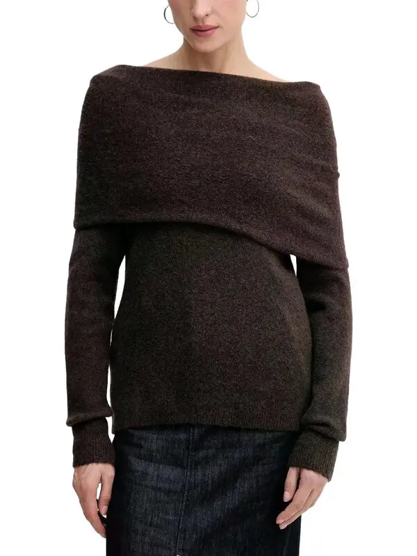 HOSS INTROPIA Draped Sweater - Brown