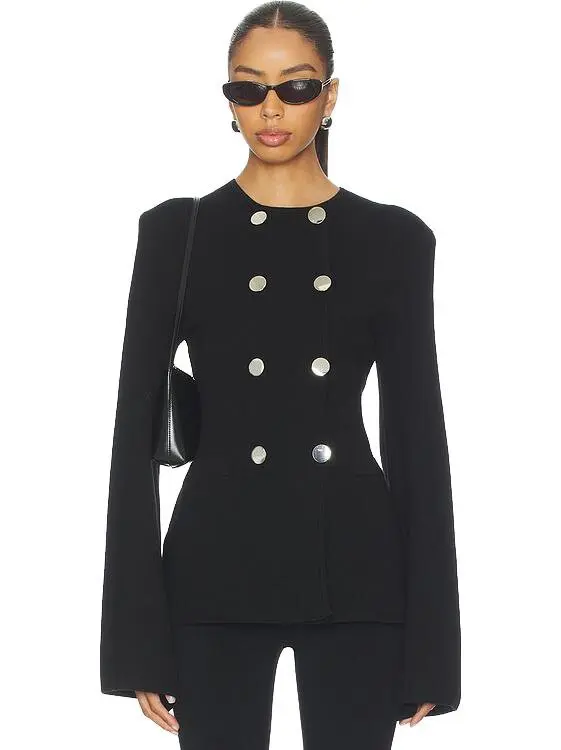 WeWoreWhat Cinched Waist Peplum Sweater - Black