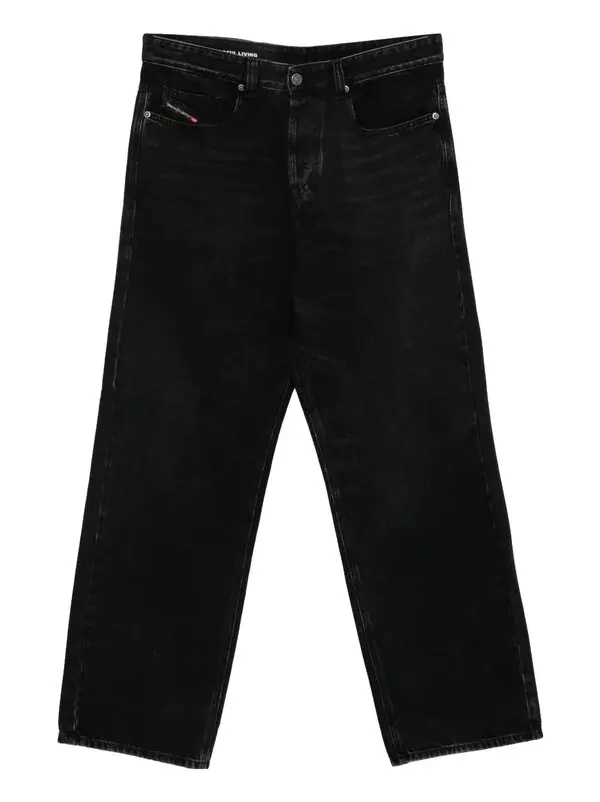 Diesel D-macro Logo Jeans - Black