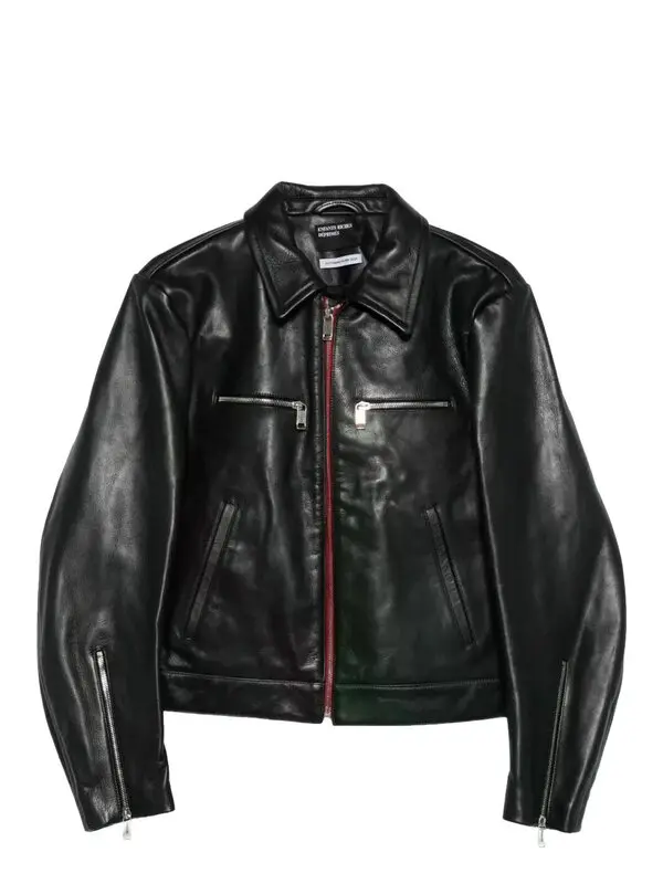 Enfants Riches Déprimés Zip-up Leather Biker Jacket - Black