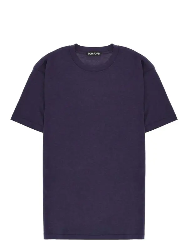 TOM FORD Lyocell And Cotton T-shirt - Blue