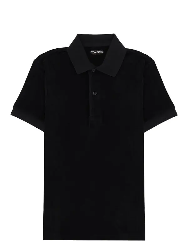 TOM FORD Cotton Polo - Black