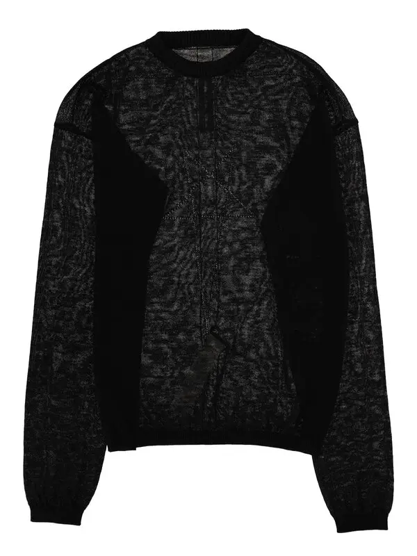 Rick Owens Penta Sheer Pull Sweater - Black