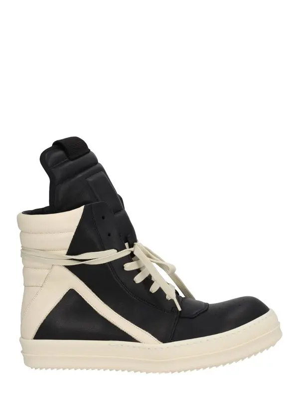 Rick Owens Geobasket High Top Sneakers - Black