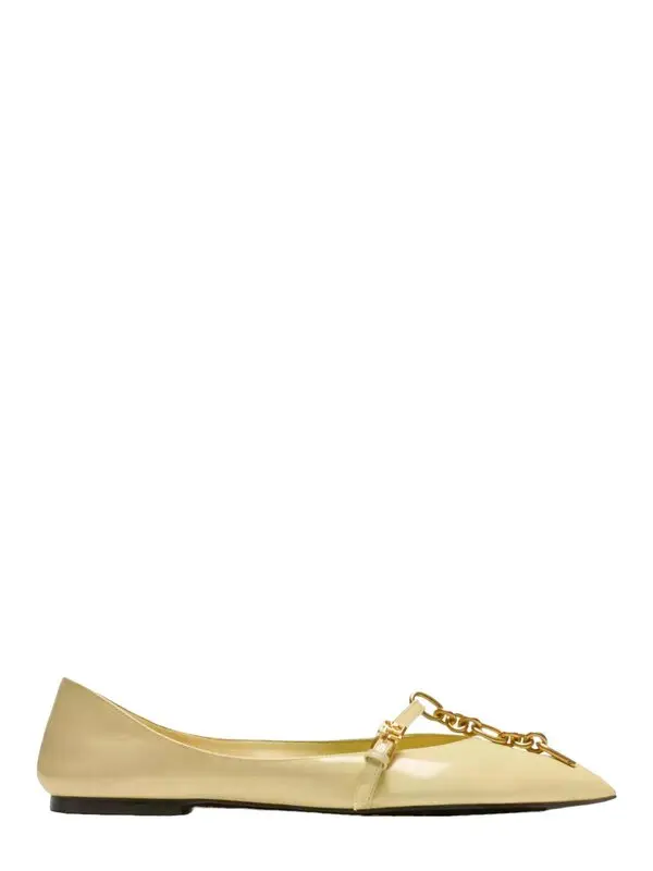Balmain Pointed-toe Ballet Flats - Yellow
