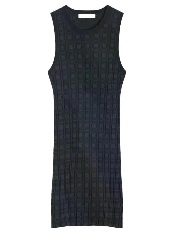 Maison Kitsuné Sleeveless Textured Dress - Grey