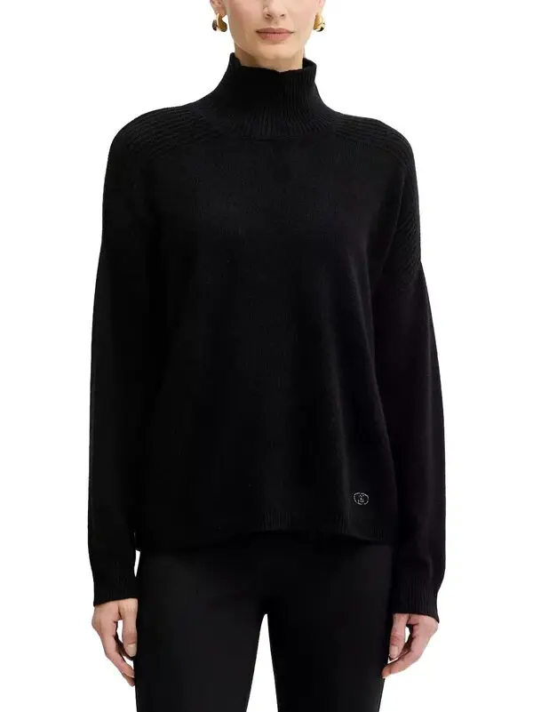 Liu Jo Long Sleeve Turtleneck Sweater - Black