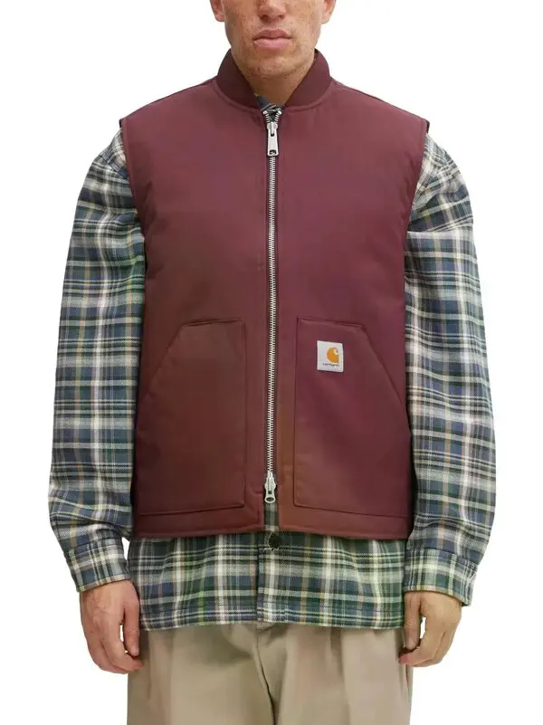 Carhartt Work In Progress Leroy Zip-up Quilted Jacket - Red