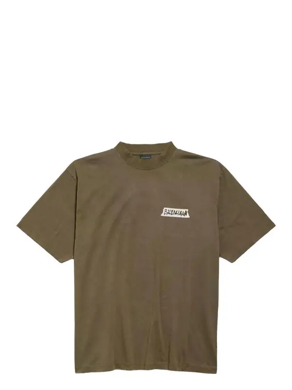 Balenciaga Logo-print T-shirt - Brown