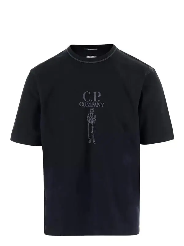 C.P. COMPANY Short-sleeved Print T-shirt - Black