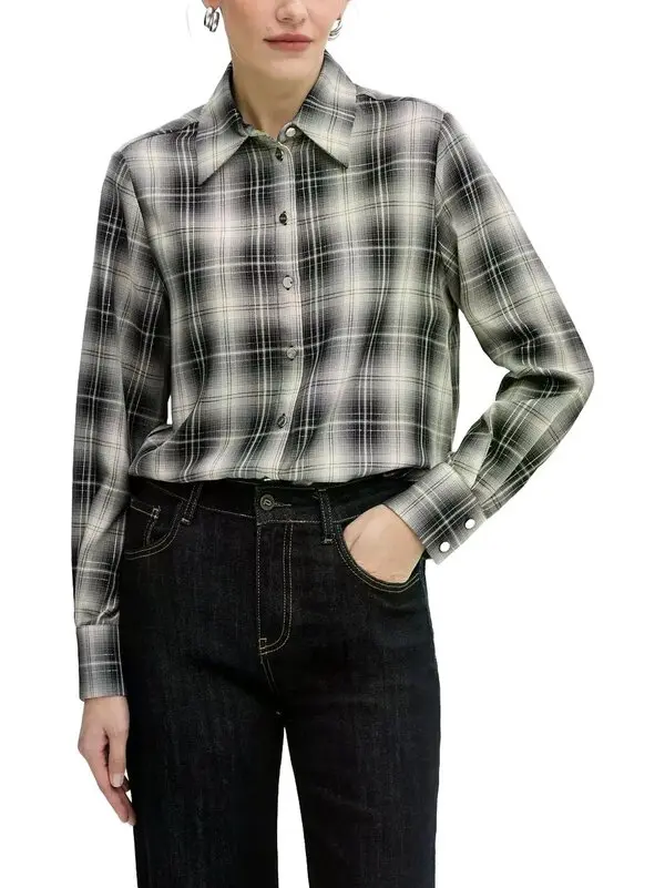 Liu Jo Checked Buttoned Shirt - Black