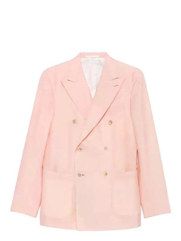 Caruso Aida Double-breasted Pocket Blazer - Pink