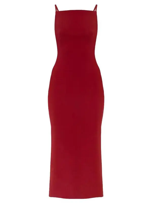 Givenchy Square-neck Midi Dress - Red