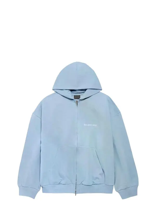 Balenciaga Zip-fastening Hoodie - Blue