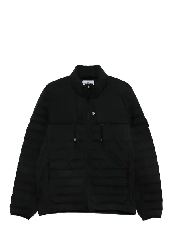 Stone Island Down Zip-up Jacket - Black