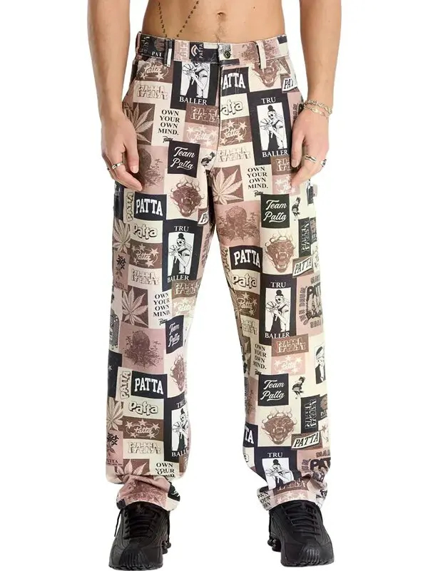 PATTA Collage Trousers - Neutrals