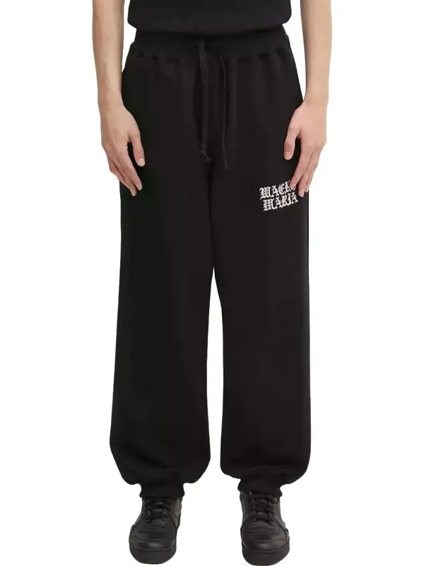 WACKO MARIA Drawstring Logo-detail Track Pants - Black