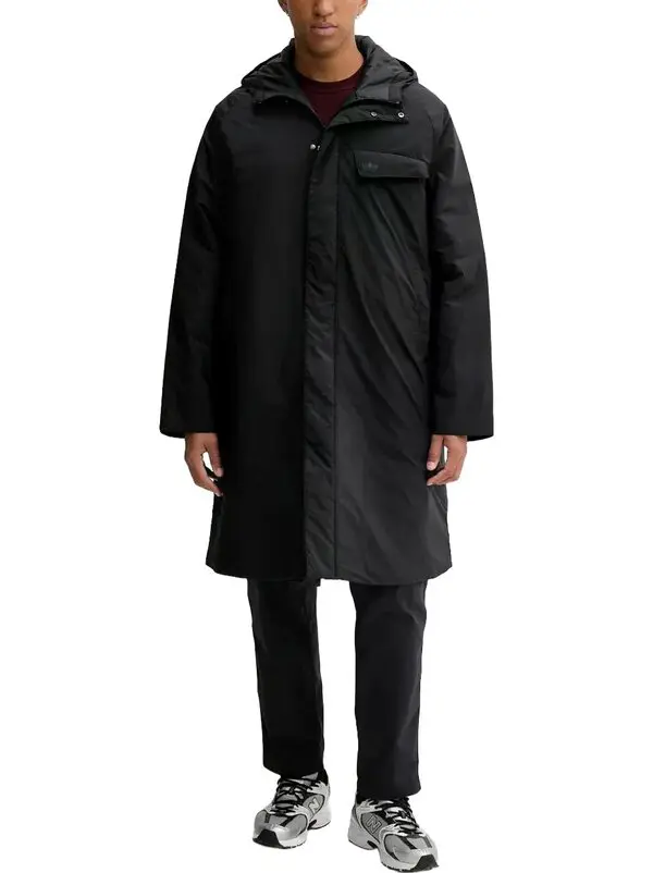 Adidas Hooded Parka Coat - Black