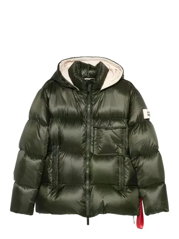AFTER/LABEL Logo-patch Padded Coat - Green
