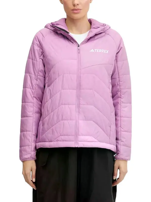 Adidas Quilted Hooded Jacket - Pink