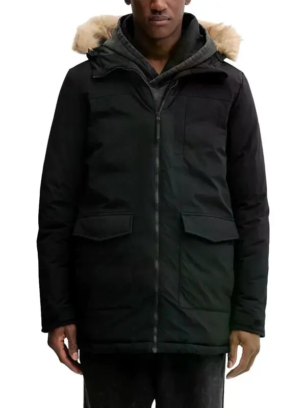 Adidas Hooded Parka Coat - Black